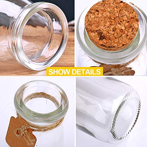 Brajttt 30Pcs Glass Favor Jar With Cork Lids,multifunctional,great decoration(100 ML,3.4OZ)