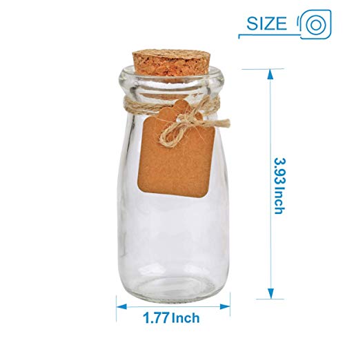 Brajttt 30Pcs Glass Favor Jar With Cork Lids,multifunctional,great decoration(100 ML,3.4OZ)