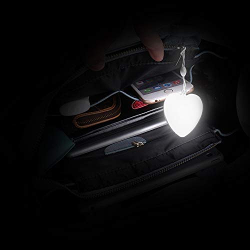 DEKE- Purse heart LED light, handbag, original bag illuminator. (White)