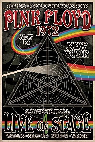 Buyartforless Pink Floyd Carnegie Hall New York May 1 1972 36x24 Music Art Print Poster