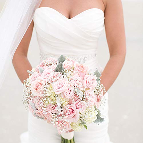 Veryhome 10PCS 30 Bunches White Babys Breath Flowers Artificial White Fake Flowers Gypsophila DIY Floral Bouquets Arrangement Wedding Home Decor(VASE NOT Included)