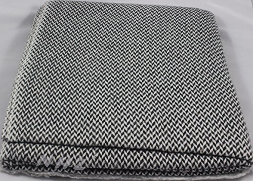 Handicraft Mart Himalayan Cashmere Throw,Natural Cashmere Blanket 54" x 108",Hand Made in Nepal (Black)