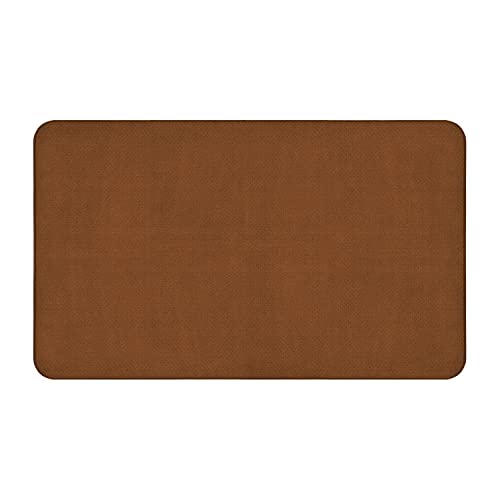 House, Home and More Skid-Resistant Carpet Indoor Area Rug Floor Mat - Toffee Brown - 3 Feet X 5 Feet