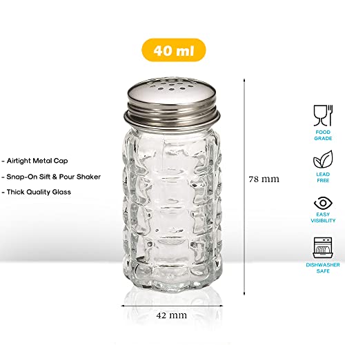 1st Choice FBA_BCK31360 Retro Style Salt and Pepper Shakers with Stainless Tops (2), 1, Original Version