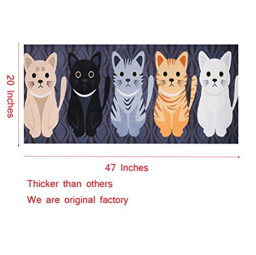 Gydthdeix Rectangle Cartoon Lovely Cats Kitty Pattern Mat Rug for Stairway Toilet Floor Bedroom Living Room Bathroom Kitchen Home Decoration Area