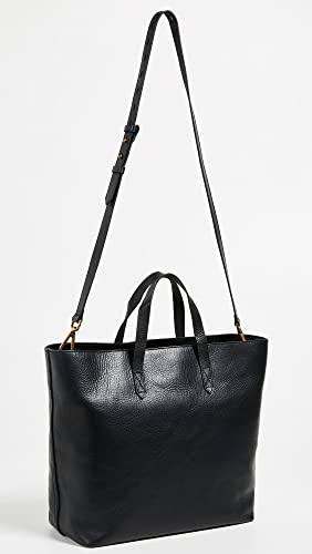 Madewell Women's The Zip-Top Transport Carryall, Black/Black, One Size