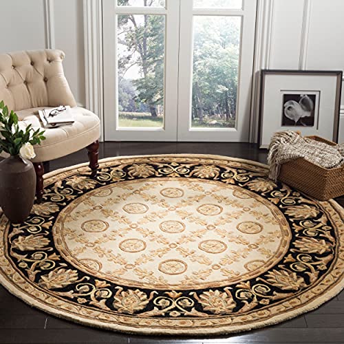 Safavieh Naples Collection 2' x 3' Burgundy/Black NA521B Handmade Traditional Premium Wool Accent Rug
