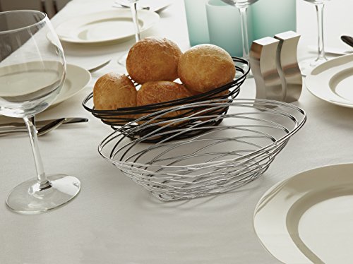 American Metalcraft FRUB18 Wire Birdnest Basket, Oval, Black