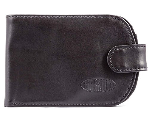 Big Skinny Women's Taxicat Leather Bi-Fold Slim Wallet, Holds Up to 25 Cards, Black