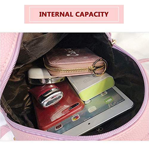 Cute Mini Leather Fox Fashion Backpack Small Daypacks Purse for Girls (blue)
