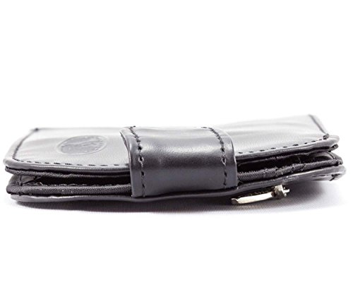 Big Skinny Women's Taxicat Leather Bi-Fold Slim Wallet, Holds Up to 25 Cards, Black