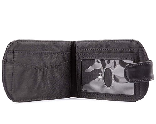 Big Skinny Women's Taxicat Leather Bi-Fold Slim Wallet, Holds Up to 25 Cards, Black