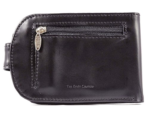Big Skinny Women's Taxicat Leather Bi-Fold Slim Wallet, Holds Up to 25 Cards, Black