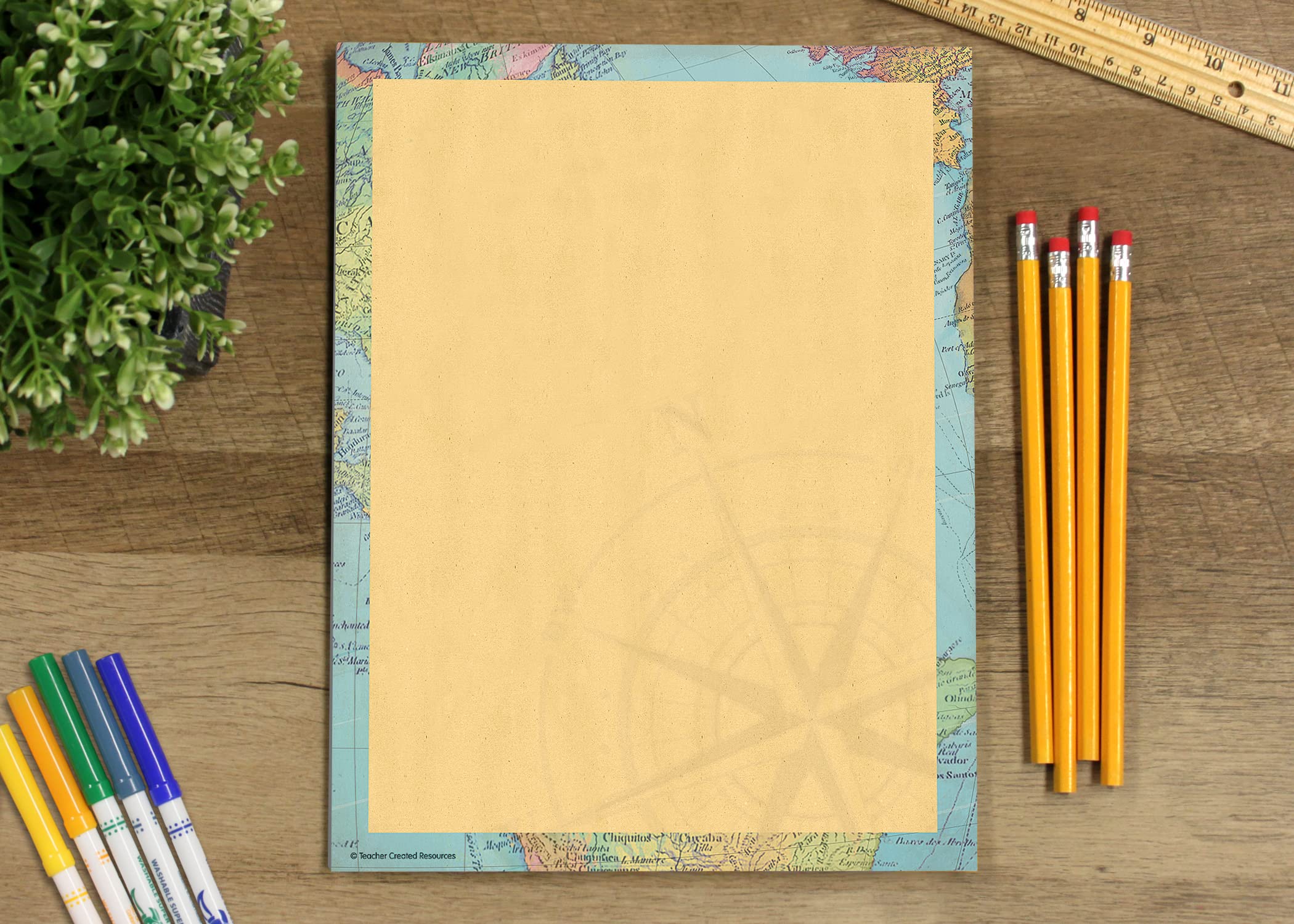 Teacher Created Resources Travel the Map Computer Paper, 8.5" x 11", 50 Sheets