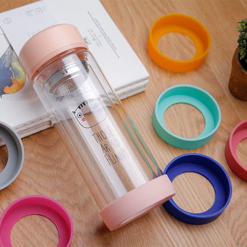 MIAO YUAN 20PCS 65mm Protective Cup Mat Silicone Sleeve Heat-Resistant Water Bottle Holder Insulation Mat Non-Slip Cup Mug Coaster