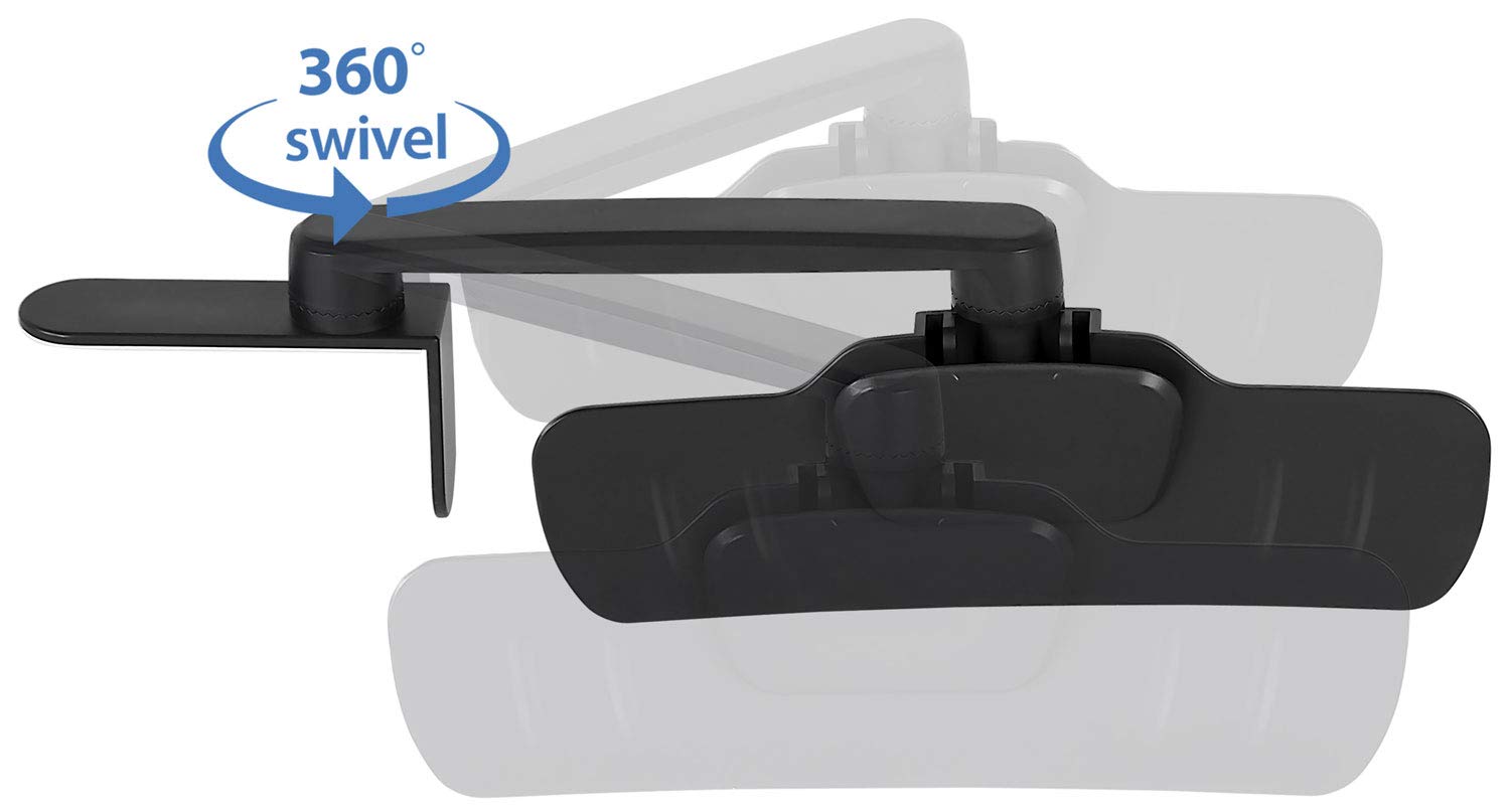 Mount-It! Monitor Document Holder Clip - Paper and Copy Holder Attachment for Typing with 3M Adhesive Sticker, Swivel 360 Degrees, Left and Right Side Mounting (MI-9005)
