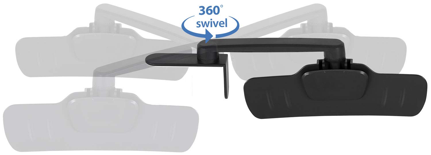 Mount-It! Monitor Document Holder Clip - Paper and Copy Holder Attachment for Typing with 3M Adhesive Sticker, Swivel 360 Degrees, Left and Right Side Mounting (MI-9005)