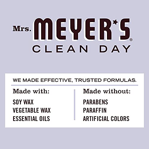 Mrs. Meyer's Soy Aromatherapy Candle, 25 Hour Burn Time, Made with Soy Wax and Essential Oils, Lavender, 4.9 oz