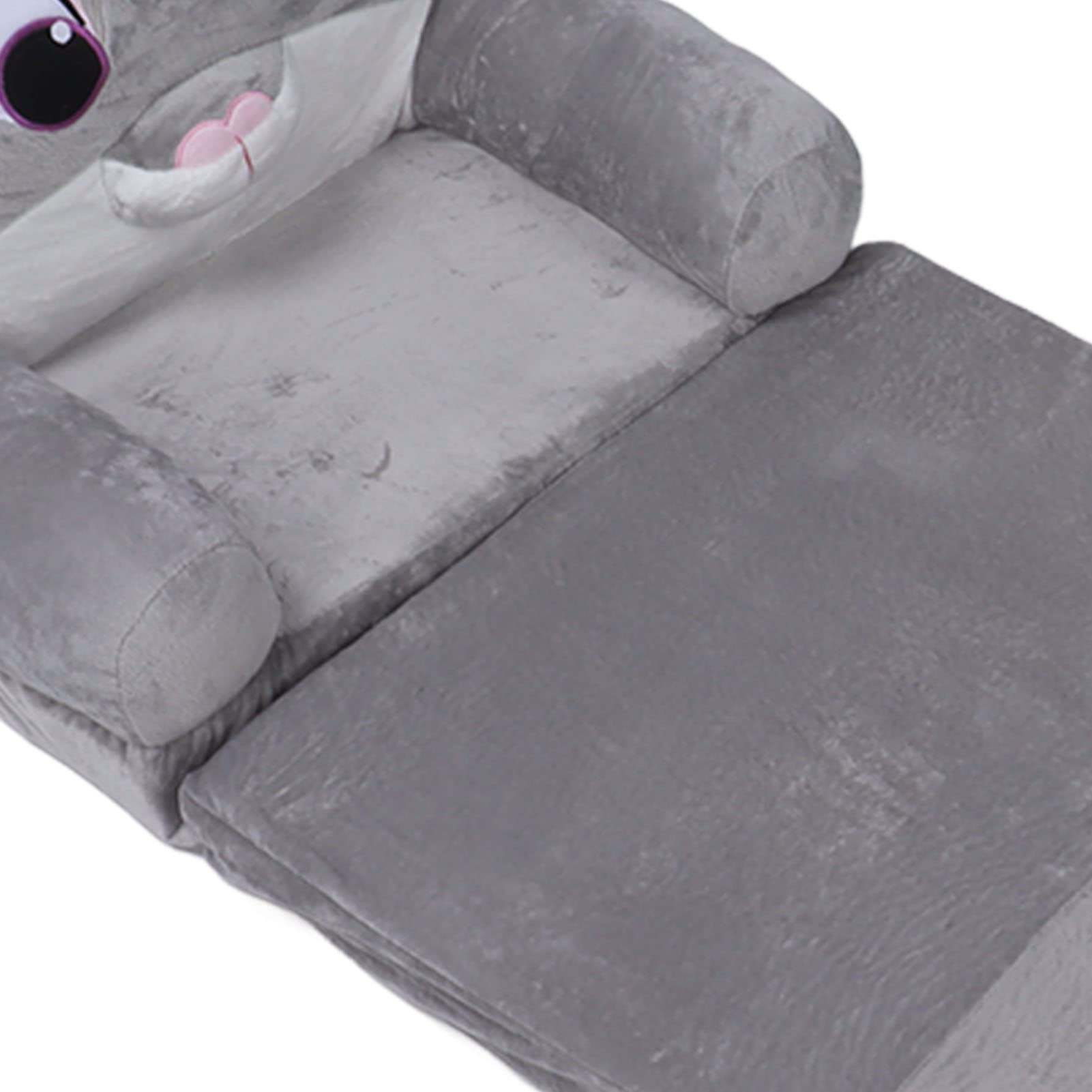 Estink Kids, Foldable Kids Couch Cute Cartoon Soft Children Folding Sofa Bed Play with Armrests Chair for Home Bedroom Playroom (3 Layers)