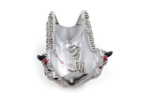 Puppy Evening Bag Luxury Diamond Crystal Clutch Bling Dazzling Purse Party Date Handbag Special Wallet