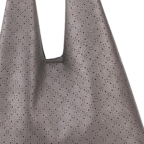 Montana West Black Slouchy Hobo Bags for Women Hollow out Shoulder Purses and Handbags Vegan Leather Top Handle Tot