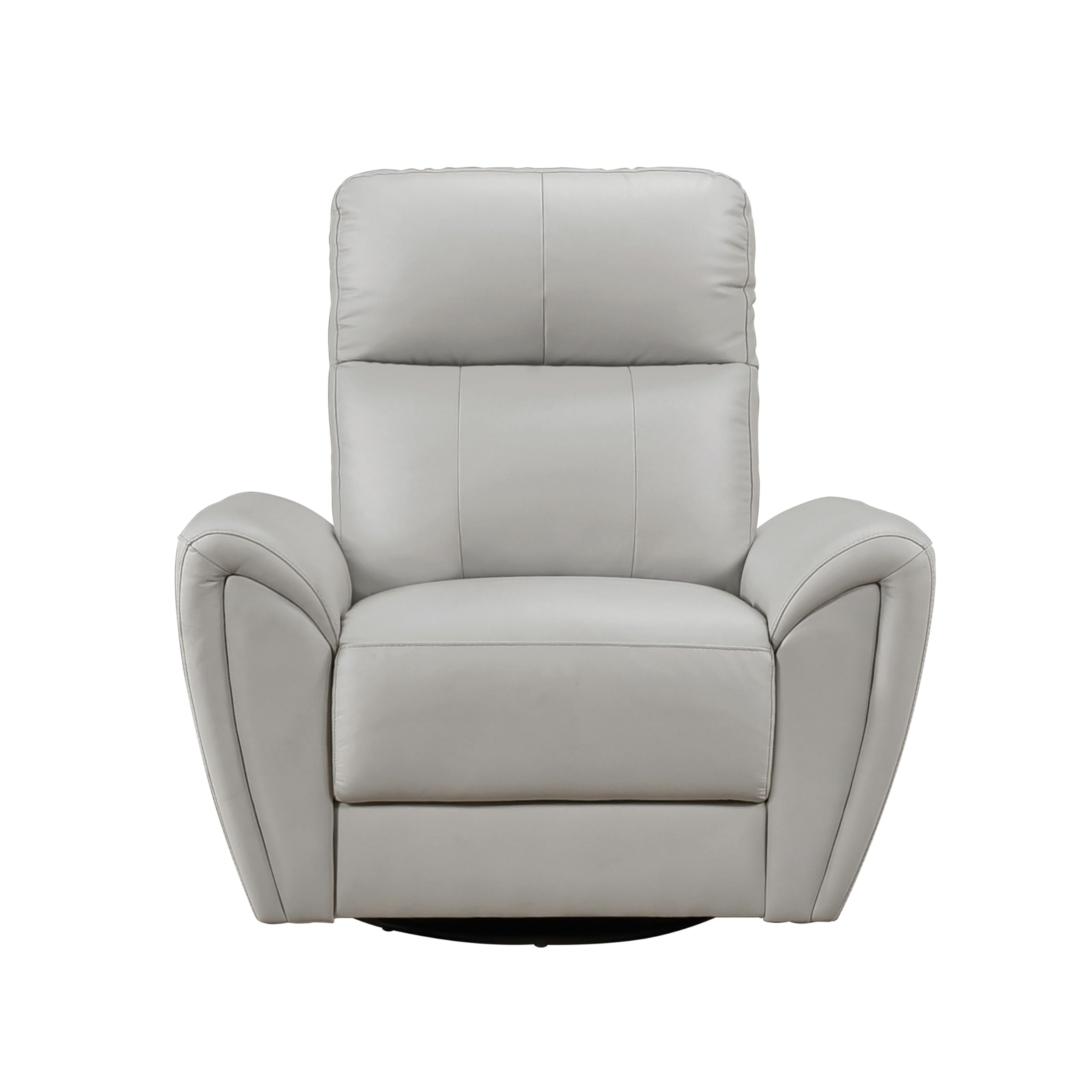 Lexicon Nathalie Leather Match Swivel Glider Chair, Gray