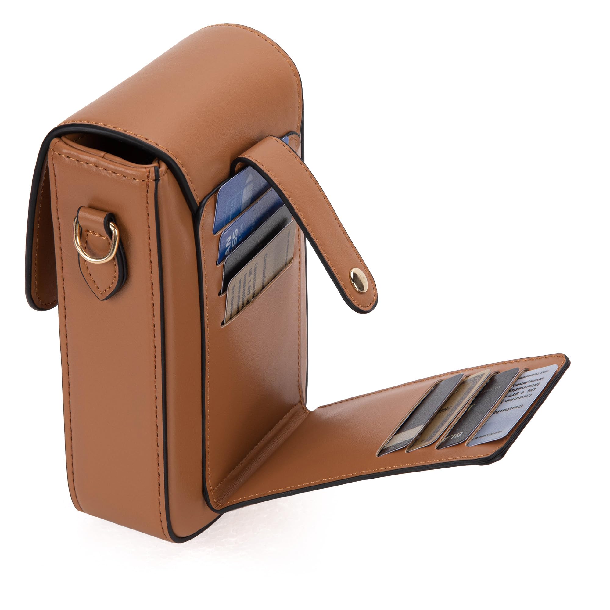 Montana West Cell Phone Purse Small Crossbody Bags for Women Cellphone Wallet with RFID Blocking Credit Card Slots MWC-204BR