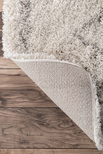 nuLOOM Edwin Soft and Plush Shag Area Rug, 5 x 8 ft, Natural