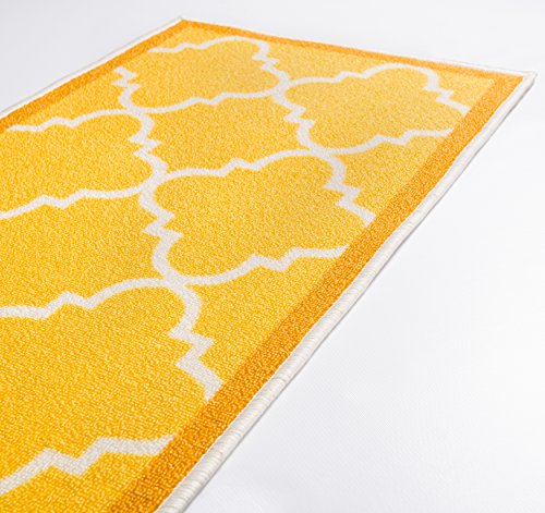 Well Woven Kings Court Brooklyn Trellis Modern Gold Geometric Lattice 3'3" x 4'7" Indoor/Outdoor Area Rug