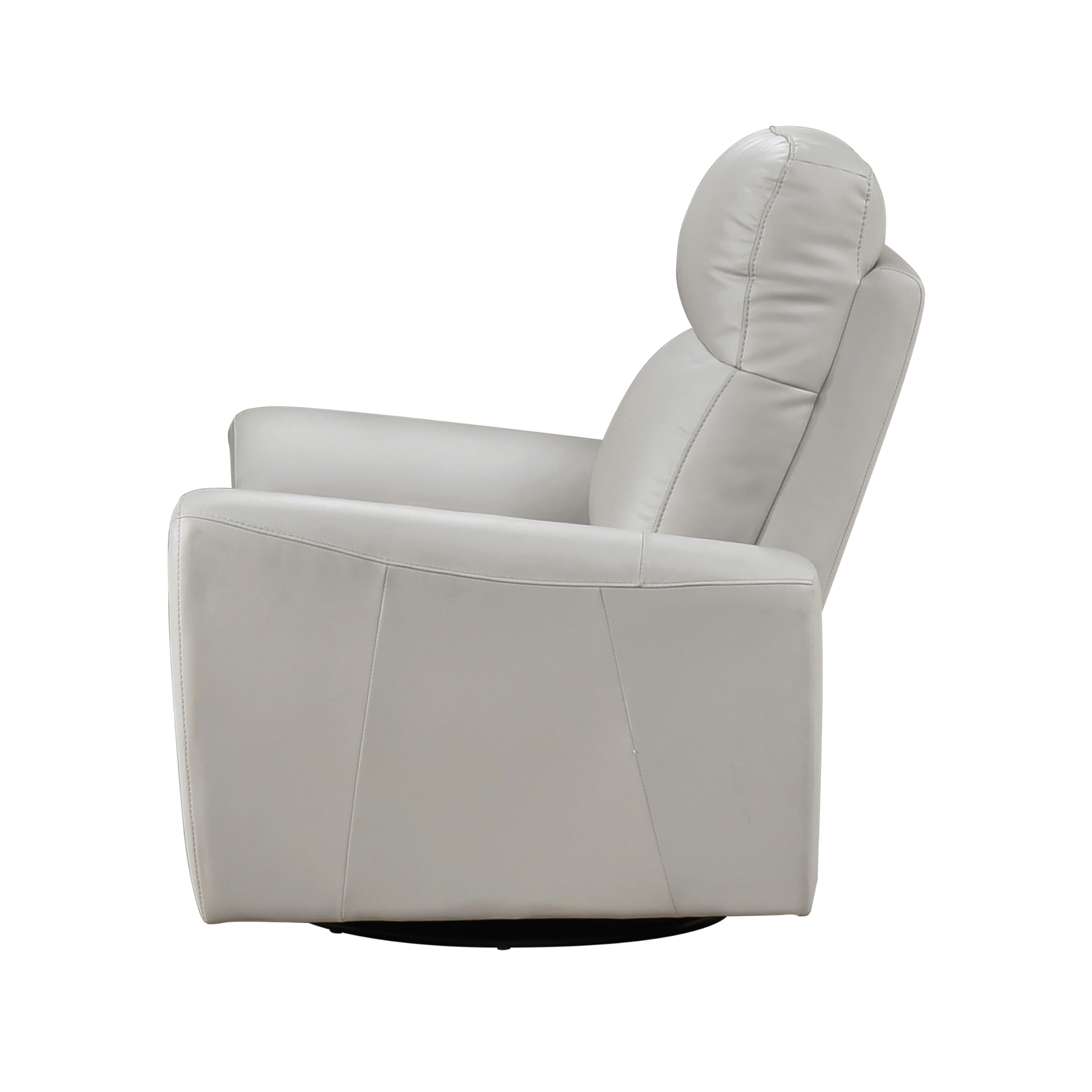 Lexicon Nathalie Leather Match Swivel Glider Chair, Gray