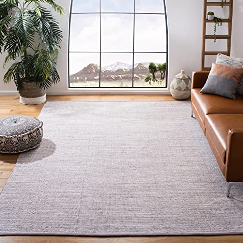 SAFAVIEH Montauk Collection 4' x 6' Silver MTK250G Handmade Flatweave Cotton Area Rug