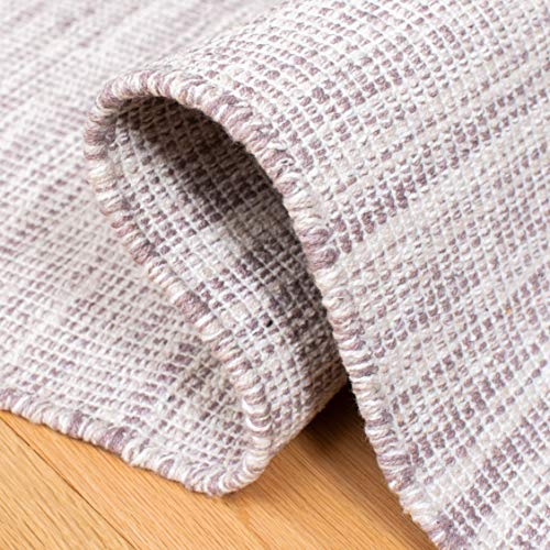 SAFAVIEH Montauk Collection 4' x 6' Silver MTK250G Handmade Flatweave Cotton Area Rug