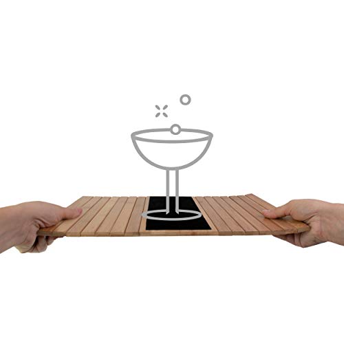 Nord Eagle Bamboo Sofa Arm Tray Table Arm Rest Protector Universal Drink Holder Side Table Couch Remote Caddy