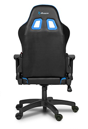 Arozzi Verona Junior Gaming Chair for Kids with High Backrest, Recliner, Swivel, Tilt, Rocker and Seat Height Adjustment, Lumbar and Headrest Pillows Included - Blue