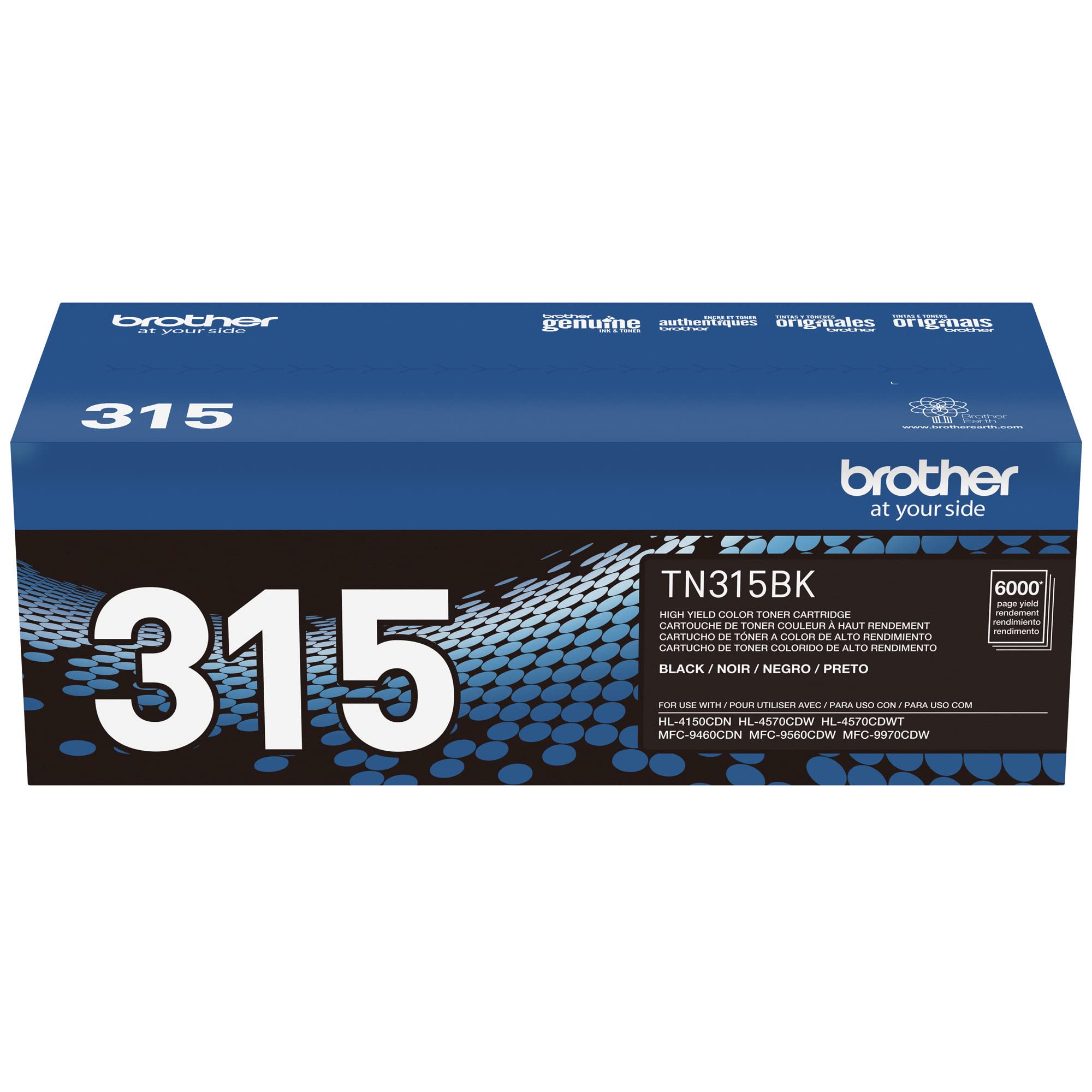 Brother TN-315BK DCP-9050 9055 9270 HL-4140 4150 4570 MFC-9460 9465 9560 9970 Toner Cartridge (Black) in Retail Packaging