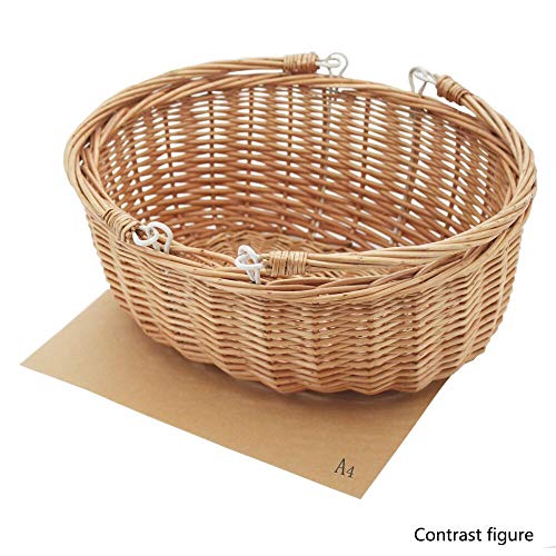 Wicker Picnic Baskets with Handles.Kingwillow. (Natural)