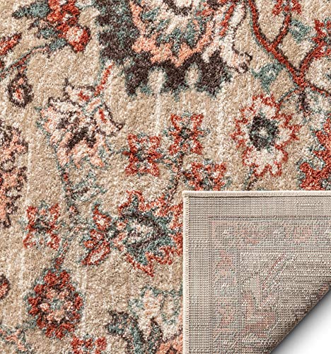 Well Woven Mystic Harper Blush Bohemian Floral 5'3" x 7'3" Distressed Area Rug, 5 ft 3 in x 7 ft 3