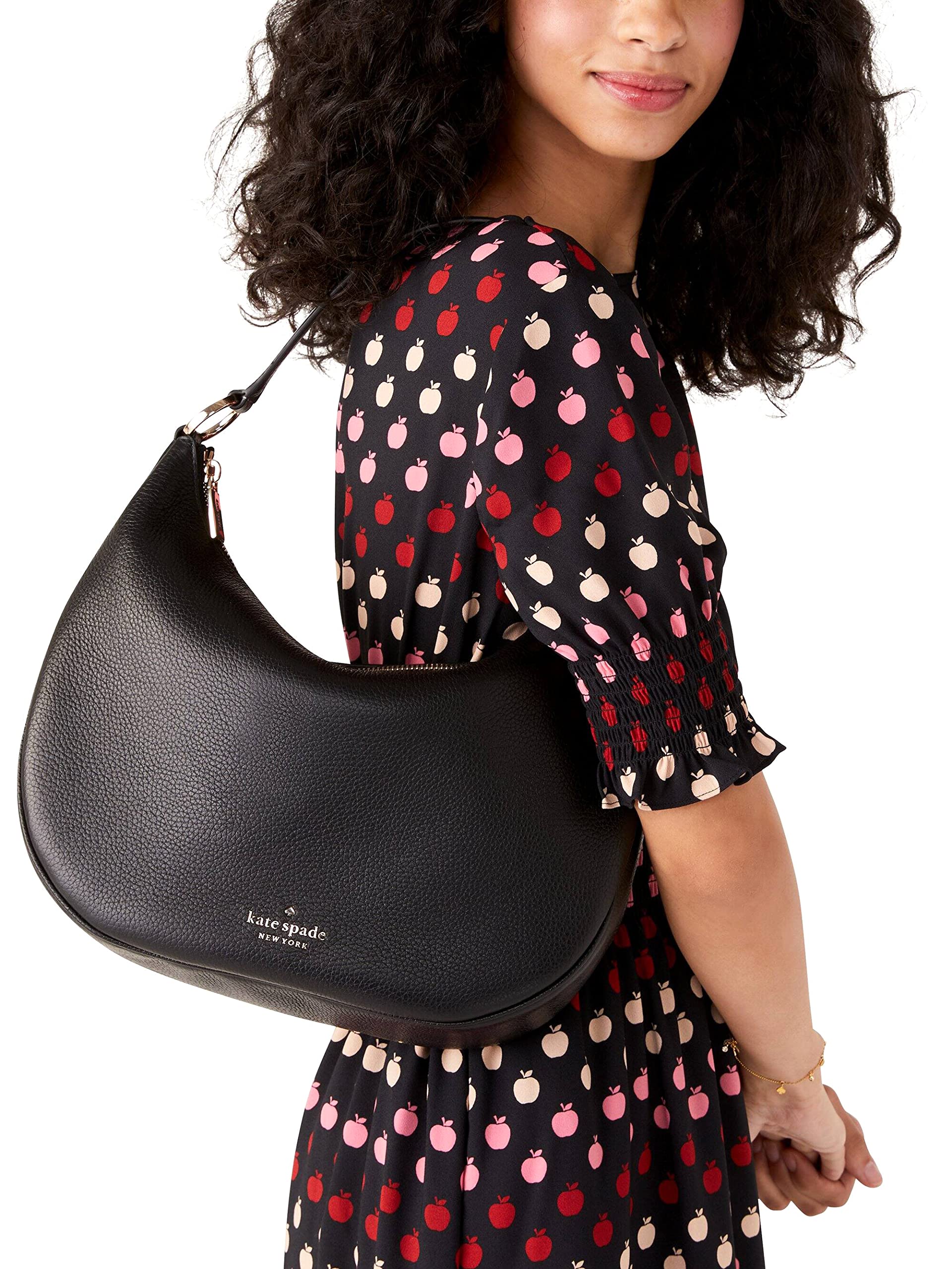 Kate Spade Weston Leather Shoulder Crossbody Bag Purse Handbag (Black)