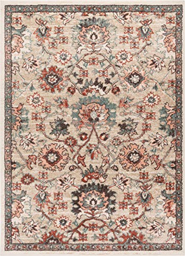 Well Woven Mystic Harper Blush Bohemian Floral 5'3" x 7'3" Distressed Area Rug, 5 ft 3 in x 7 ft 3