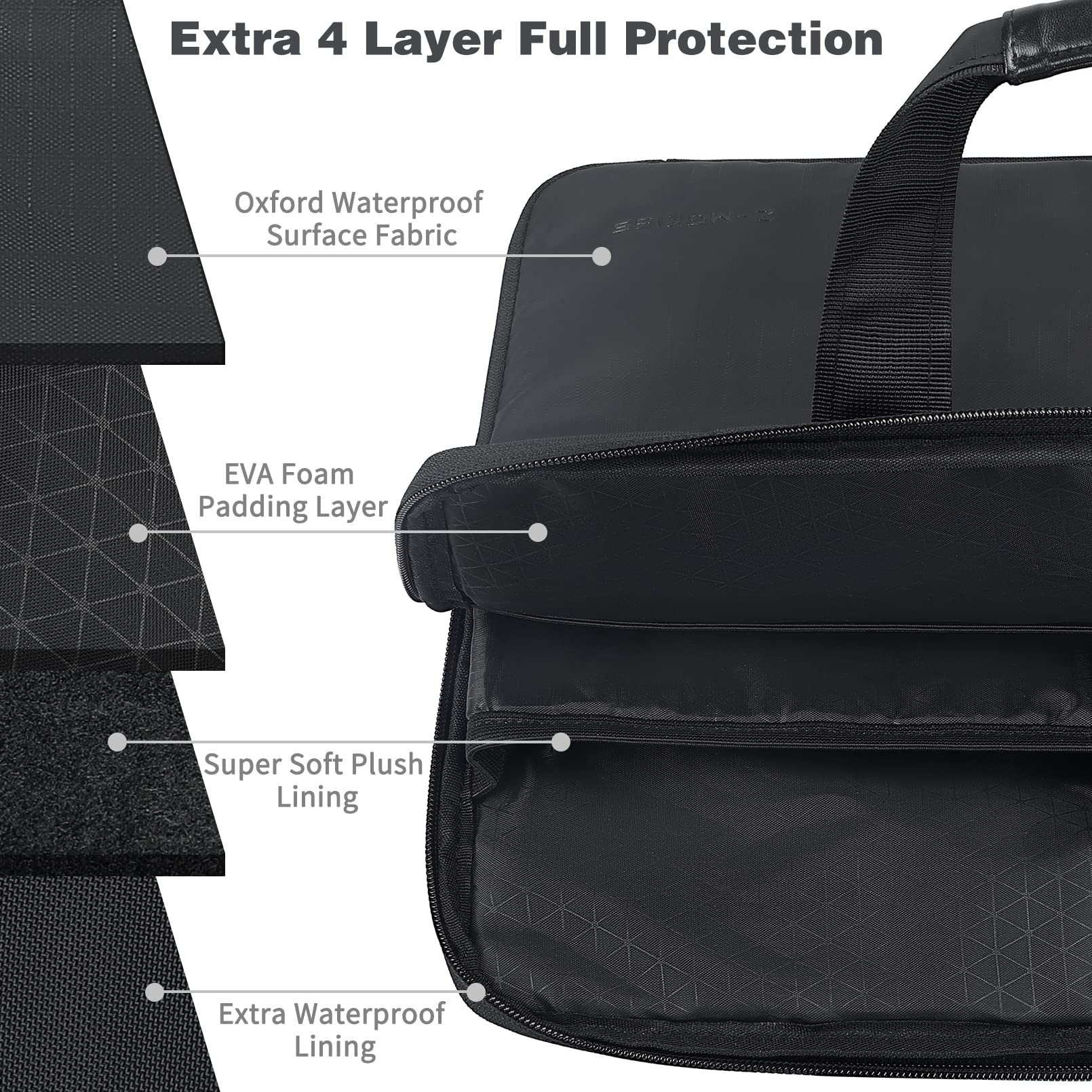 Z-MGKISS Laptop Bag, Computer Bag, Briefcase for Men, 15.6 Inch Laptop Bag Carrying Case, WaterproofTSA Messenger Shoulder Bag with Strap, Office College Laptop Bag for HP, Dell, Notebook, MacBook
