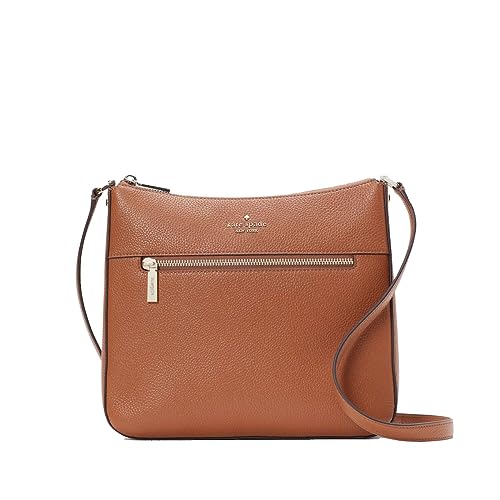 Kate Spade New York crossbody bag for women Leila top zip purse handbag for women, Warm ginger, Medium