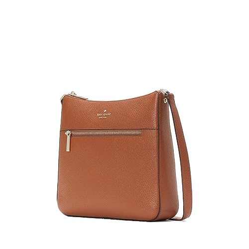 Kate Spade New York crossbody bag for women Leila top zip purse handbag for women, Warm ginger, Medium