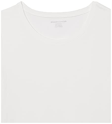 Amazon Essentials Women's Classic-Fit Short-Sleeve Crewneck T-Shirt, Pack of 2, Black/White, Small