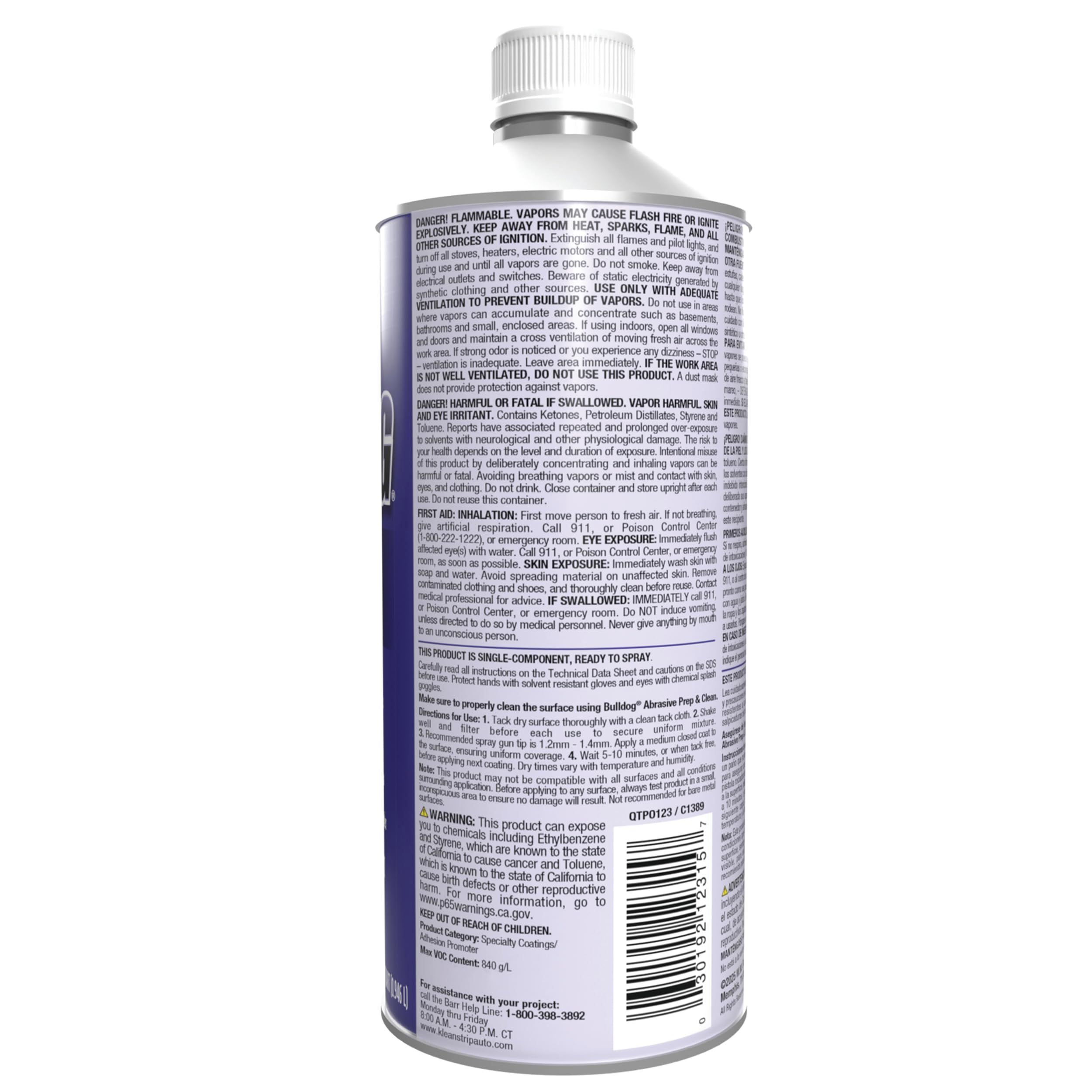 Kleanstrip Bulldog Adhesion Promoter, Quart (KLE-QTPO123)