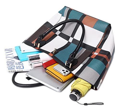 sqlp Large Work Tote Bag for Women Designer Purses and Handbags Big Bucket bags Ladies Travel Crossbody Purse blue check
