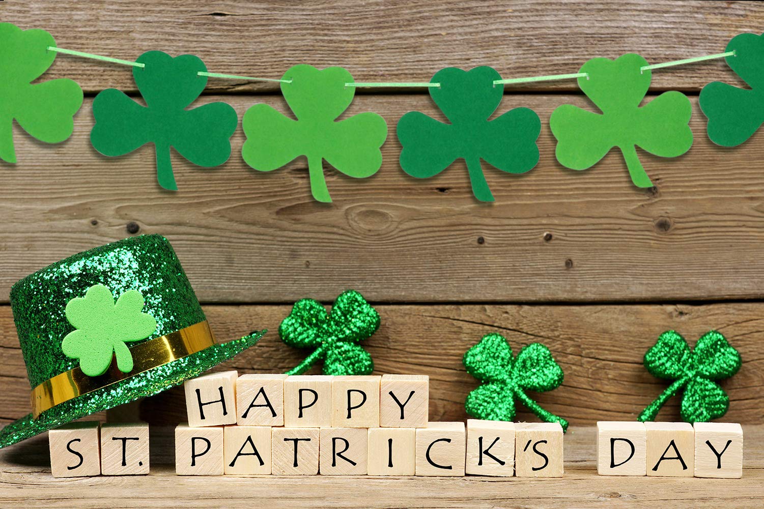 Tonak Felt Shamrock Clover Banner Hanging Shamrock Decorations Shamrock Ornament Decor for st Patricks Day Accessories Garland Banner st. Patricks Day Decorations Irish Day Party Supplies 20pcs