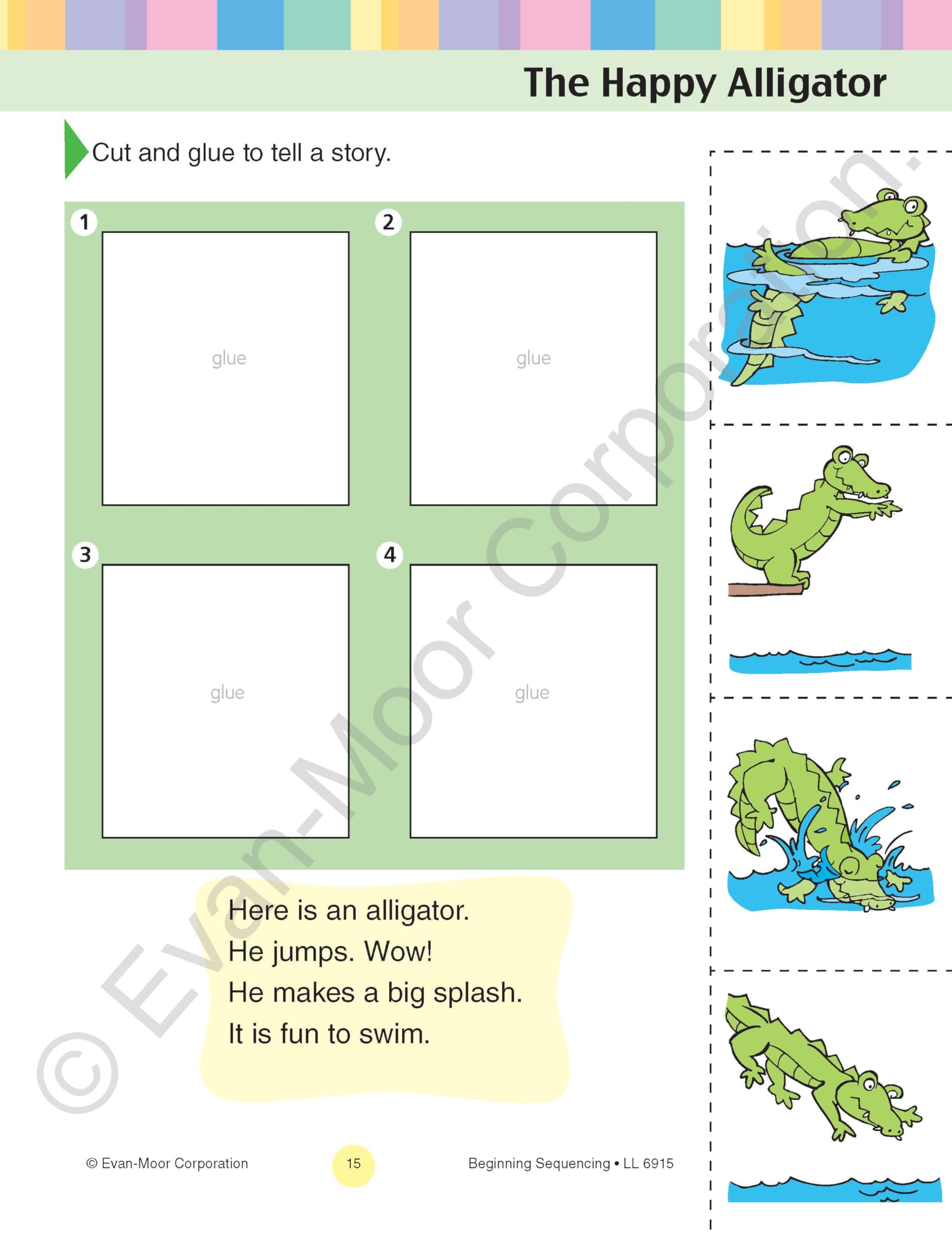 Learning Line: Beginning Sequencing, Prek - Kindergarten Workbook