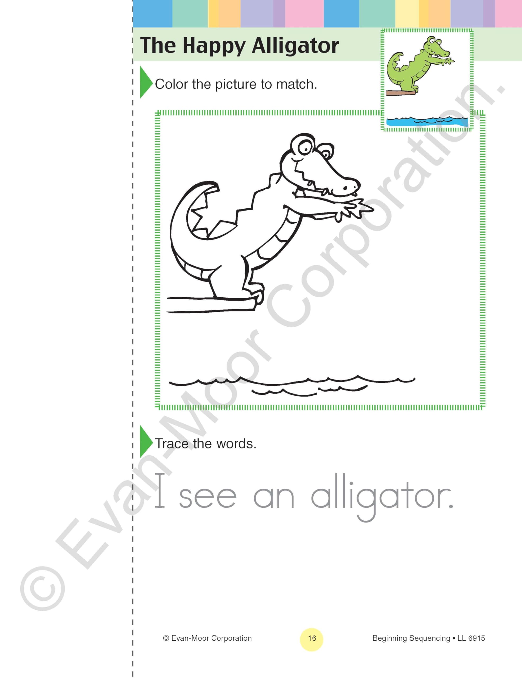 Learning Line: Beginning Sequencing, Prek - Kindergarten Workbook