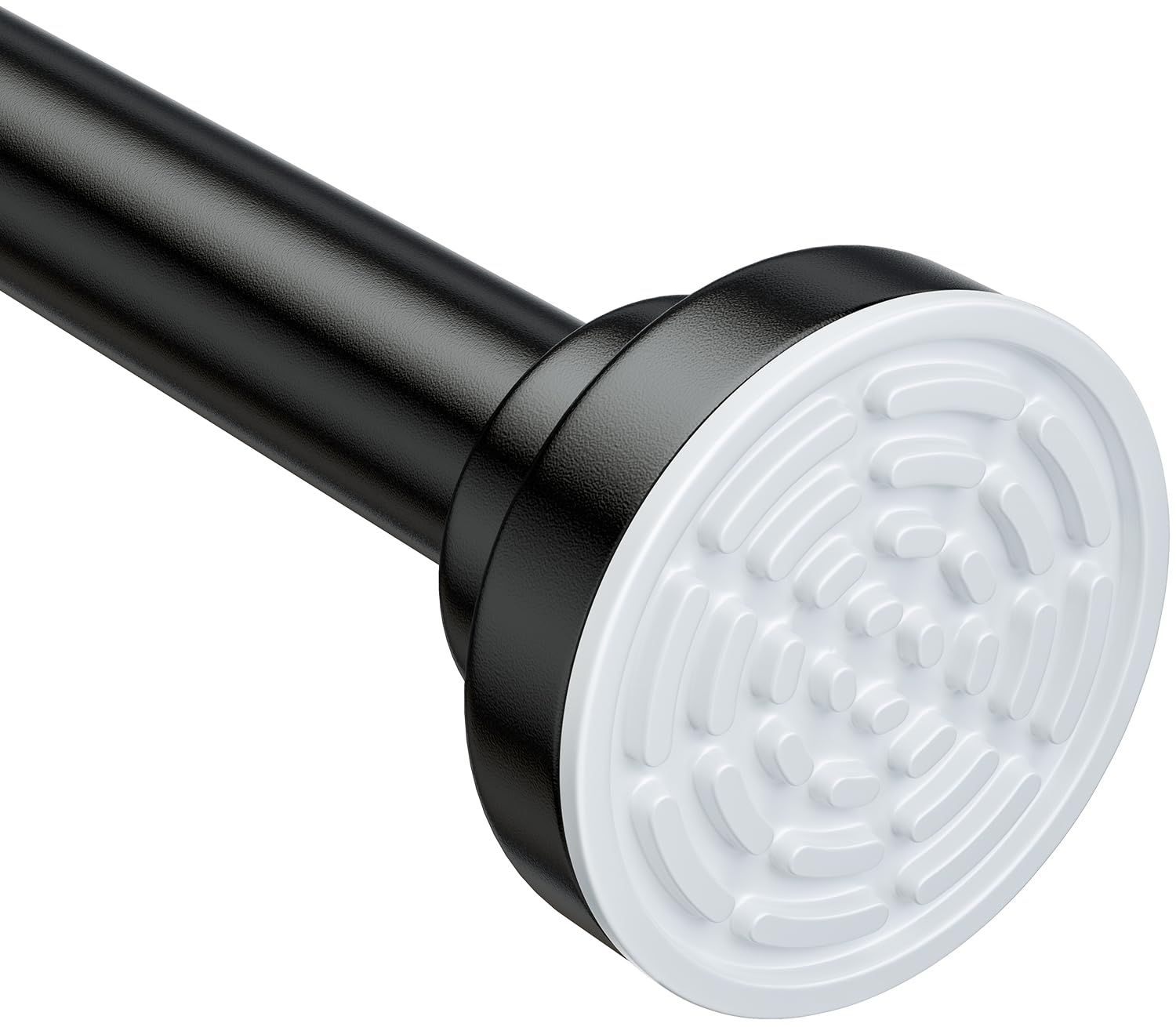 Ausemku Shower Curtain Rod Tension - 40-72 Inch Never Rust Non-Slip Spring Tension Curtain Rod No Drilling Stainless Steel Curtain Rod Use Bathroom Kitchen(Black)