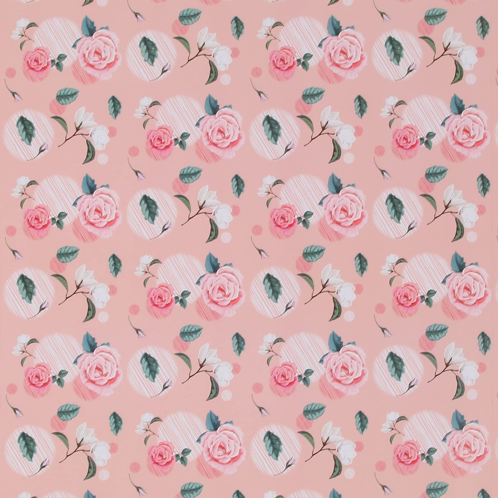 Aimyoo Pink Floral Wrapping Paper Jumbo Roll 17 in x 60 ft, Vintage Flower Gift Wrap for Wedding Bridal Shower Birthday